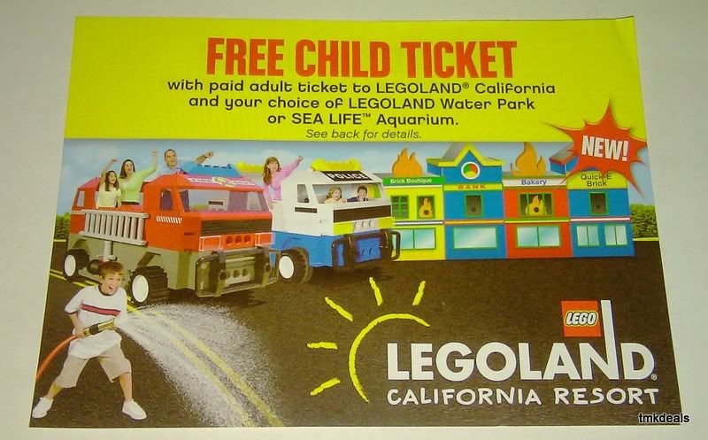 Legoland FREE Child Ticket W Paid Adult Ticket Coupon